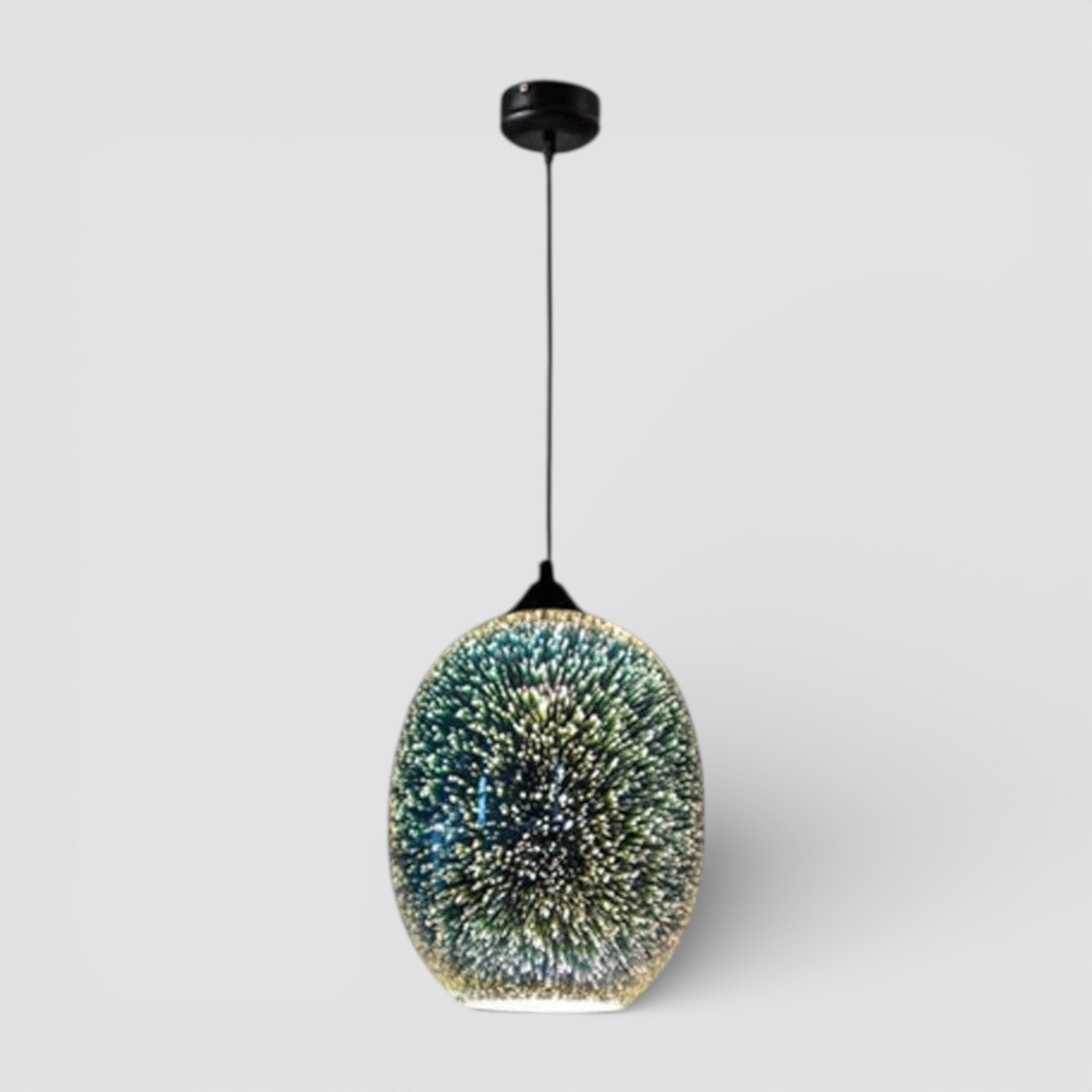 Glass sphere pendant light - modern fireworks 3D effect – LuxelyLight